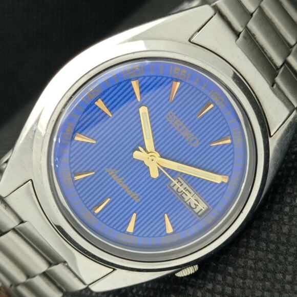 Seiko | Accessories | Vintage 983 Seiko Automatic Mens Silver Watch ...